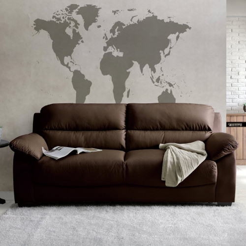 快適な座り心地 本革ソファ 3人掛け ダークブラウンの詳細 | カヴァース